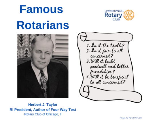 Famous Rotarians – Rotary Club of Lewiston-NOTL